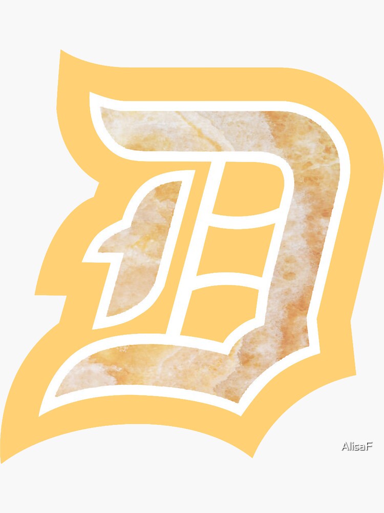 "Duquesne D yellow Marble" Sticker by AlisaF | Redbubble
