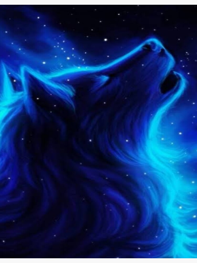 "Blue wolf." Sticker for Sale by abuomar30 | Redbubble