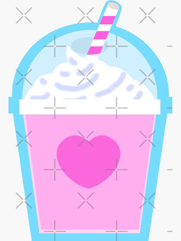"Strawberry Milkshake" Sticker for Sale by CraftyChloe23 | Redbubble