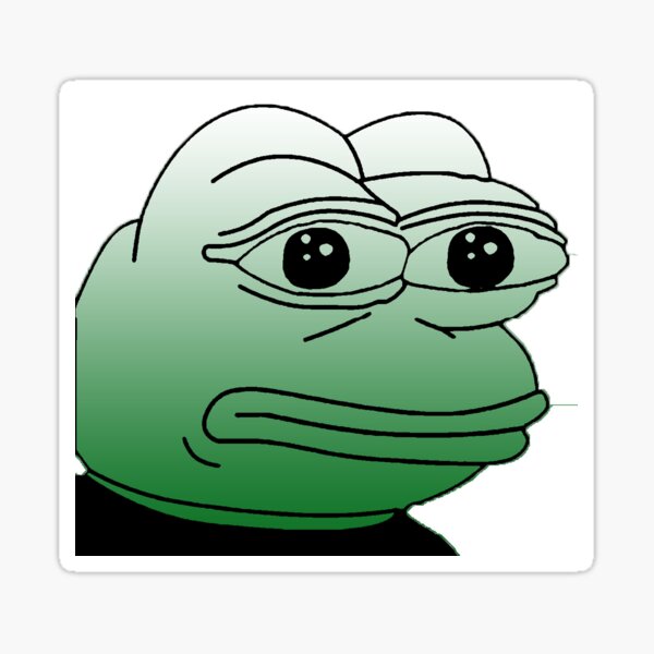"Stylized Pepe" Sticker by majesticpoptart | Redbubble
