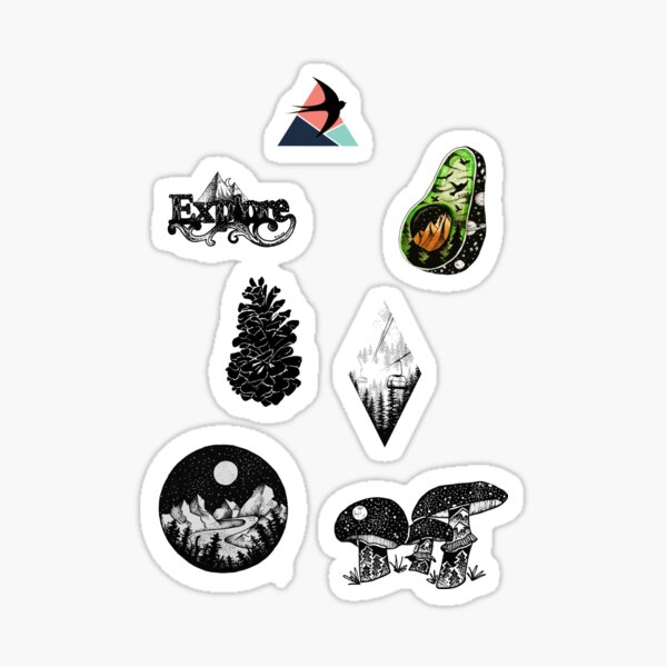 "Explore Sticker Pack" Sticker for Sale by rikabird17 | Redbubble