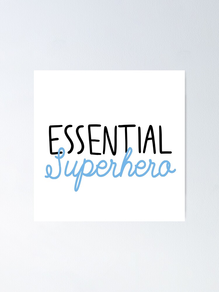 "Essential Superhero - Blue" Poster by SandboxADesigns | Redbubble