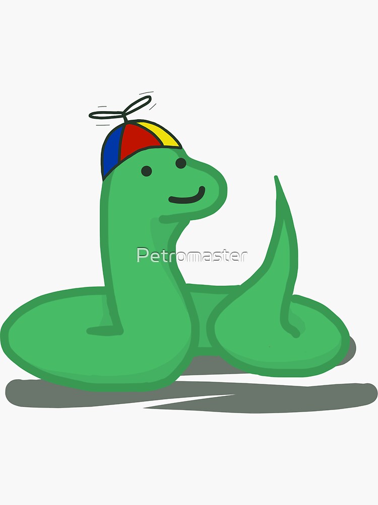 "Happy Snek With Hat" Sticker for Sale by Petromaster | Redbubble