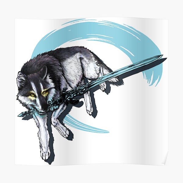 "Great Grey Wolf Sif" Poster for Sale by August | Redbubble