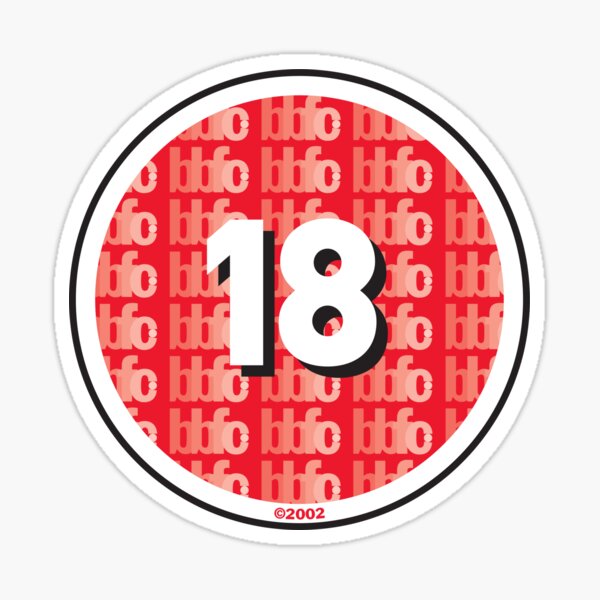 "I am over 18" Sticker for Sale by guppyfish | Redbubble