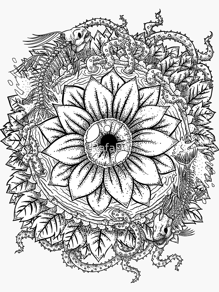 "Malignant Bloom" Sticker for Sale by RafaDG | Redbubble