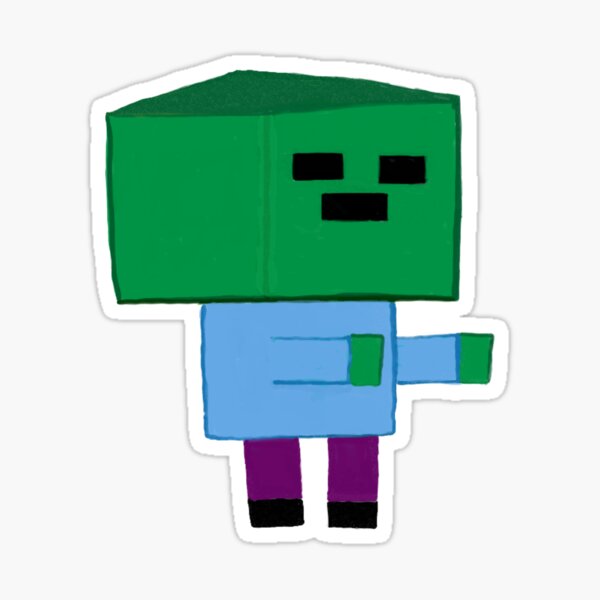 "Minecraft Zombie" Sticker for Sale by thedonegirl | Redbubble