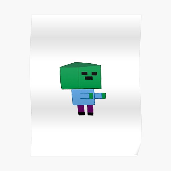 Minecraft Zombie Posters | Redbubble