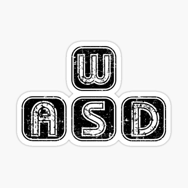 "WASD Keyboard Gamer" Sticker for Sale by TheFlying6 | Redbubble