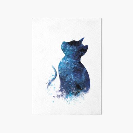 "Blue Cat" Art Board Print by MonnPrint | Redbubble