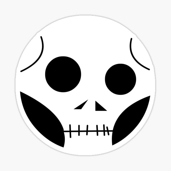 "Round Skull" Sticker for Sale by DarkwaspX | Redbubble