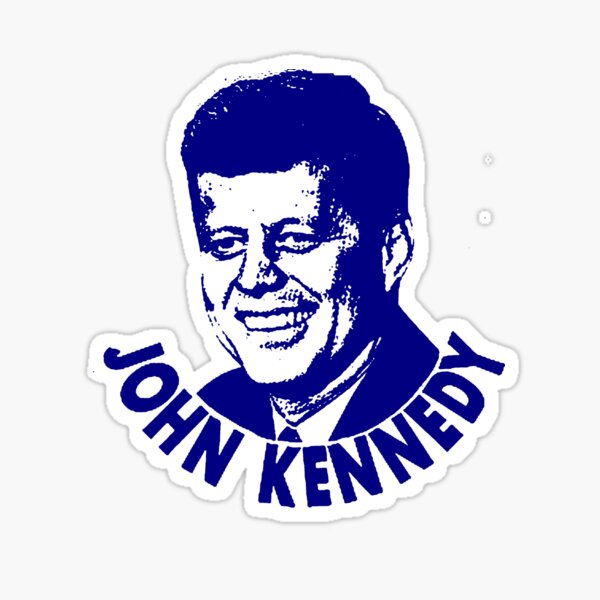 "JOHN KENNEDY" Sticker by IMPACTEES | Redbubble