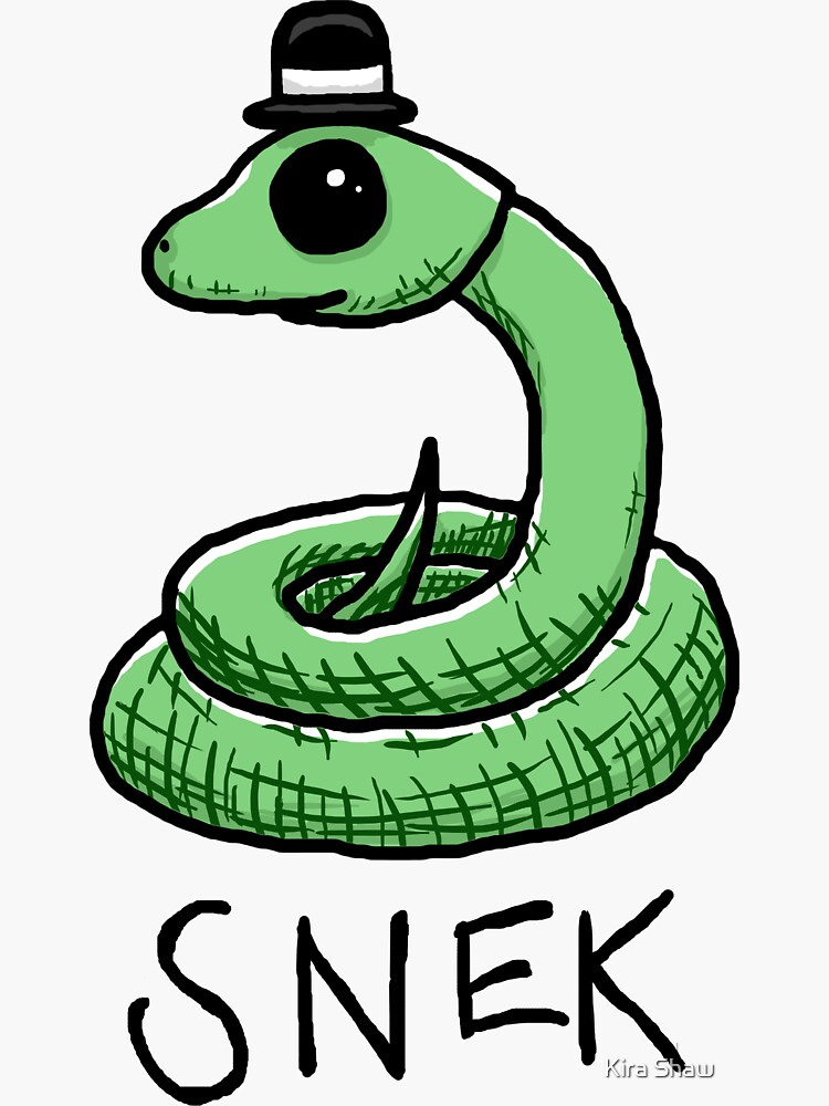 "Snek" Sticker for Sale by moosesquirrel | Redbubble