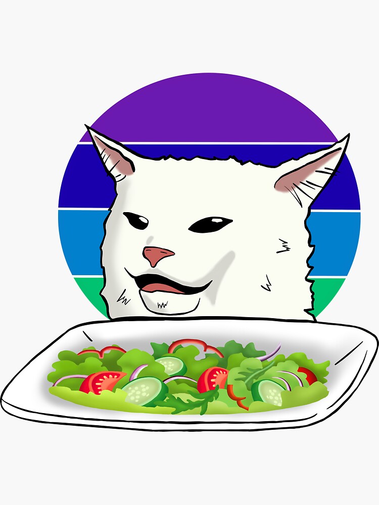 "Confused Cat Meme" Sticker for Sale by Knockout-Shirts | Redbubble