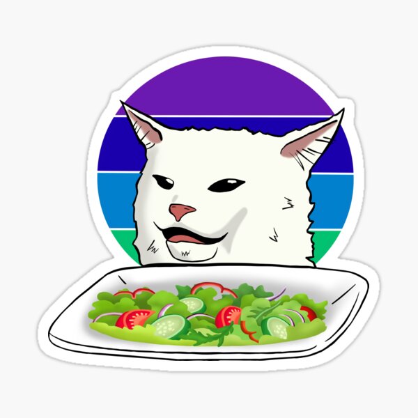 "Confused Cat Meme" Sticker for Sale by Knockout-Shirts | Redbubble