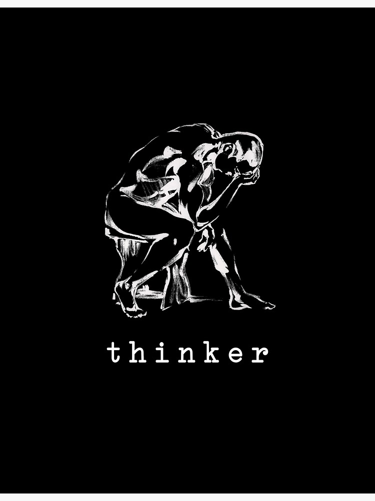 "The Thinker " Sticker by mandeegirl17 | Redbubble