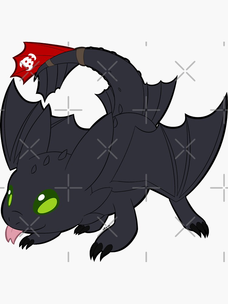 "Chibi Toothless" Sticker for Sale by KumoriDragon | Redbubble