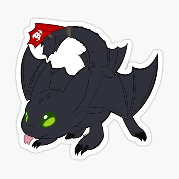"Chibi Toothless" Sticker for Sale by KumoriDragon | Redbubble