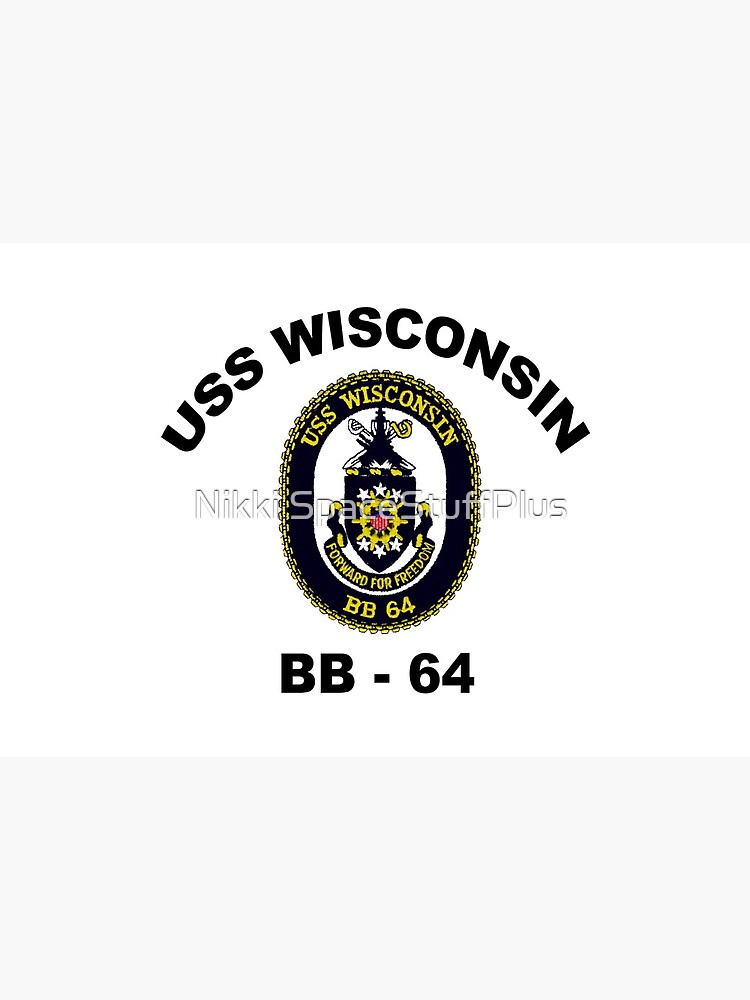"USS Wisconsin (BB-64) Crest" Mask for Sale by Spacestuffplus | Redbubble