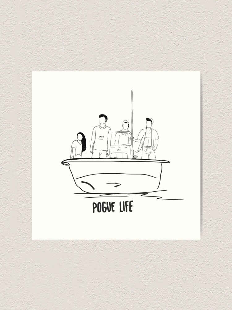 "Pogue pogue life poguelife outer banks serie minimalist drawing " Art ...
