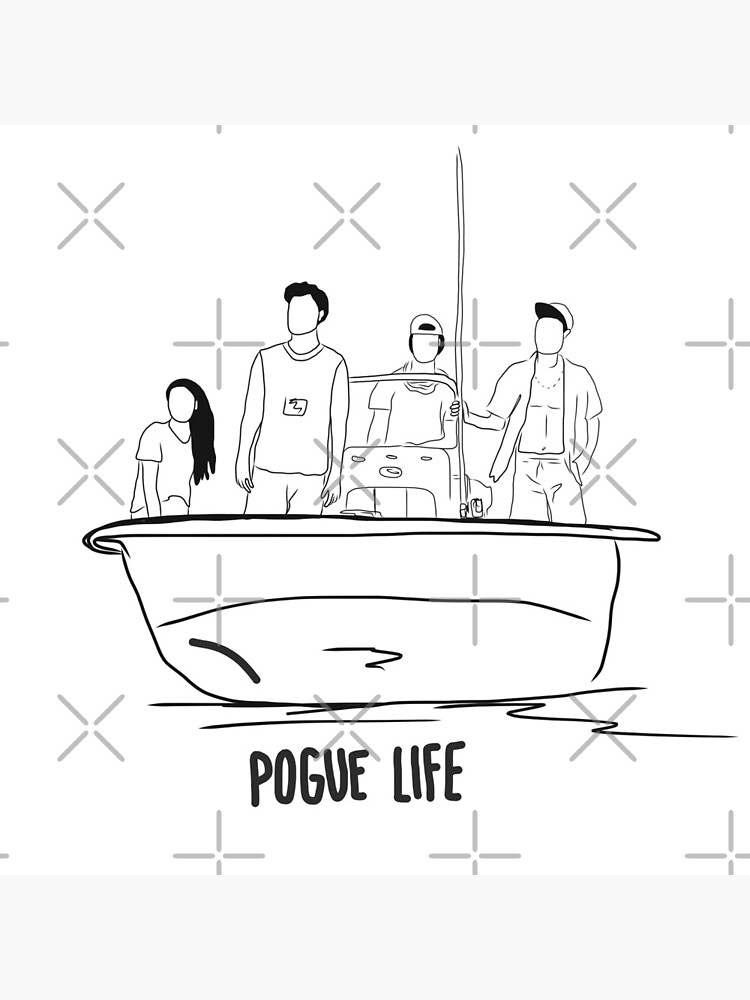 "Pogue pogue life poguelife outer banks serie minimalist drawing " Art ...