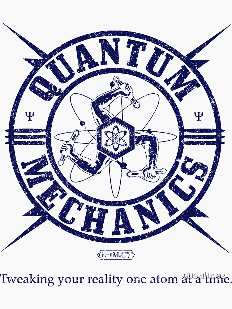 "Quantum Mechanics Logo" Sticker by GUS3141592 | Redbubble