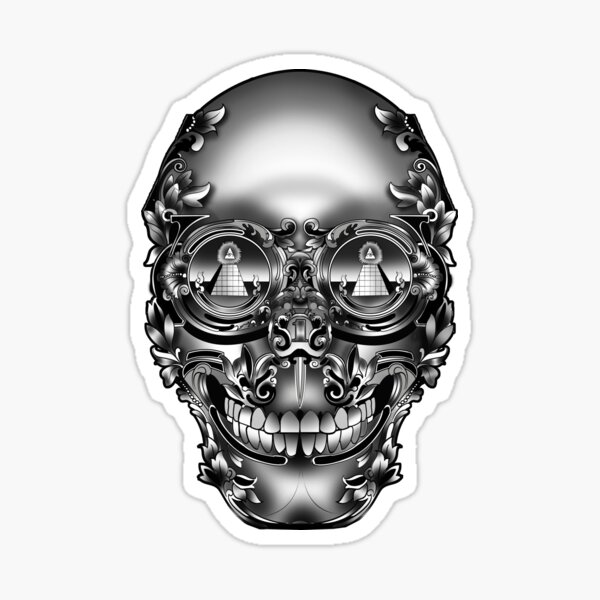 "Skull Face" Sticker for Sale by declantransam | Redbubble