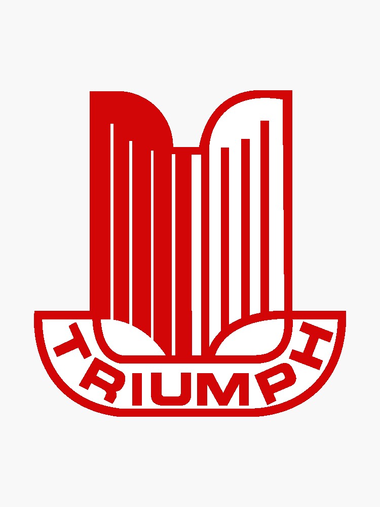 "Triumph Shield Logo - Red" Sticker for Sale by JustBritish | Redbubble