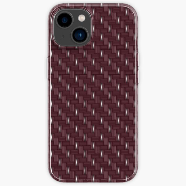 "Carbon fibre - red with silver wire reinforcing" iPhone Case for Sale ...