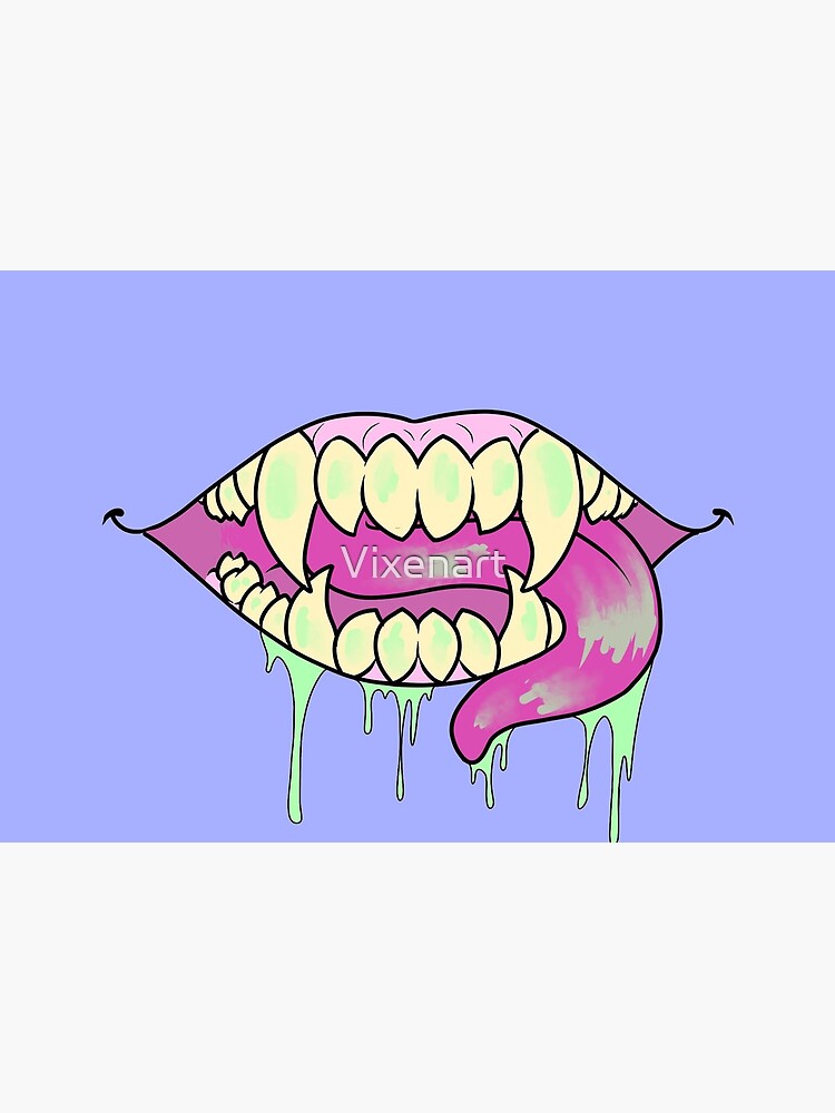 "Green drool and fangs" Mask for Sale by Vixenart | Redbubble
