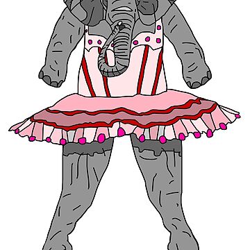 "Elephant Ballerina Tutu" Greeting Card for Sale by Notsniw Art | Redbubble