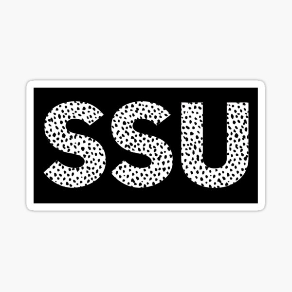 "Black Dotted SSU" Sticker for Sale by christinaciara | Redbubble