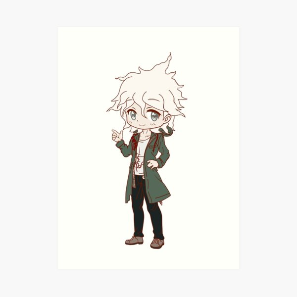 "Nagito Komaeda Danganronpa Chibi Cute" Art Print by amberlynnkoch ...