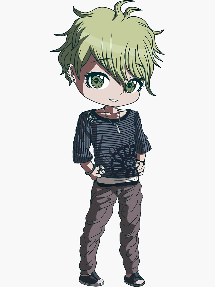Pegatina «Rantaro Amami DanganronpaV3 Chibi» de amberlynnkoch | Redbubble