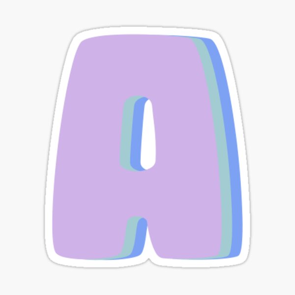 "Cute Pastel Letter" Sticker for Sale by tzele | Redbubble
