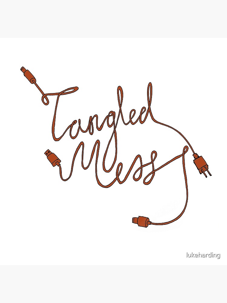 "Tangled Mess Red" Poster for Sale by lukeharding | Redbubble