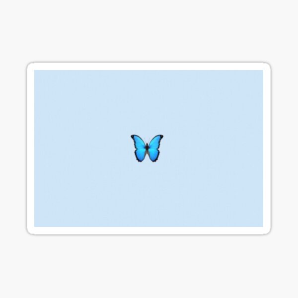 "Blue Butterfly Emoji" Sticker for Sale by abbyconnellyy | Redbubble