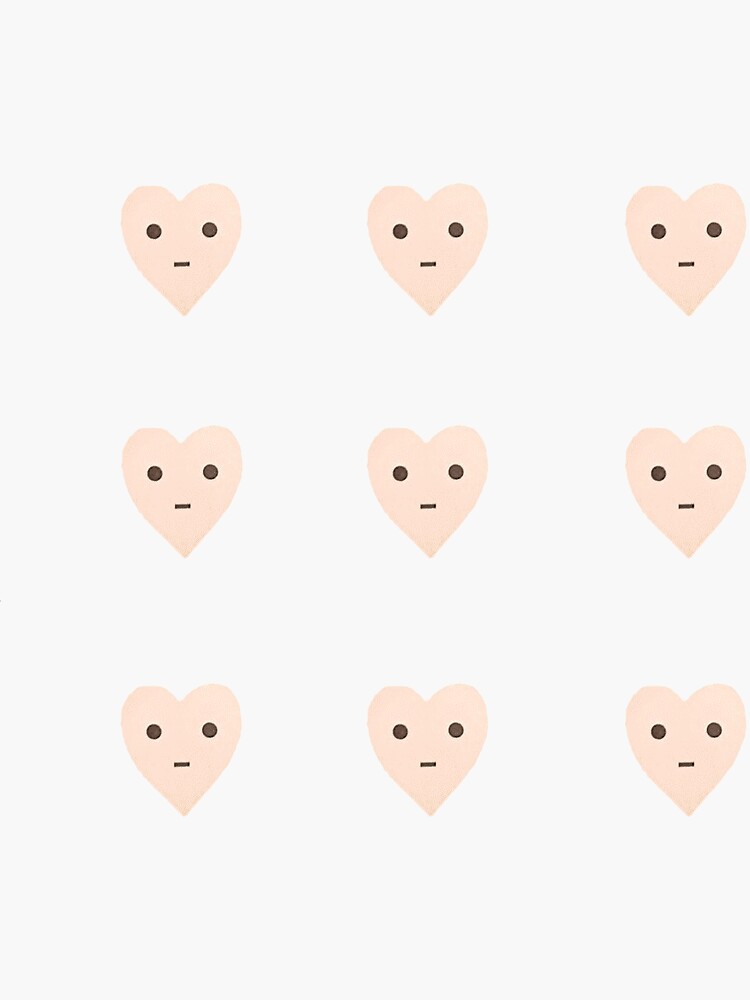 "Cute Little Heart Stickers With Faces" Sticker for Sale by aarcadia ...