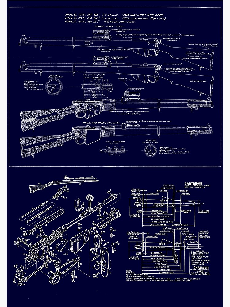 "MyGuns Lee-Enfield Blueprint-large" Photographic Print by NemesisGear ...