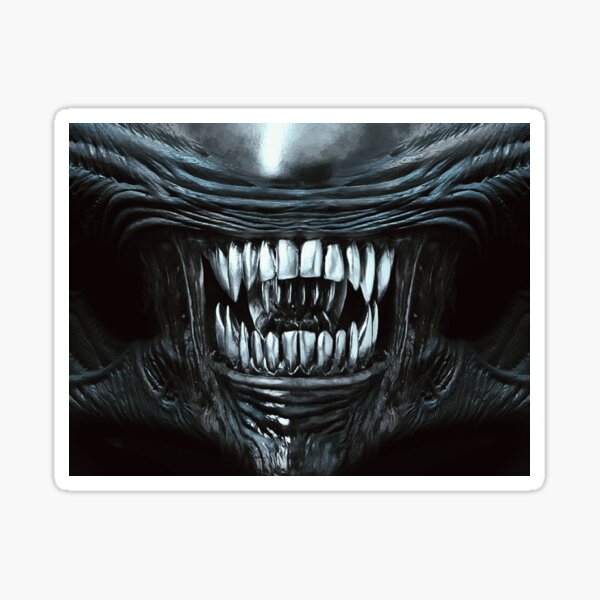 "Alien Virus Mask " Sticker for Sale by mavisshelton | Redbubble