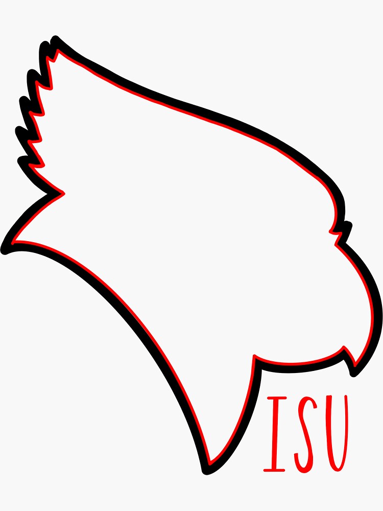 "ISU Redbirds" Sticker for Sale by natnotmatt | Redbubble