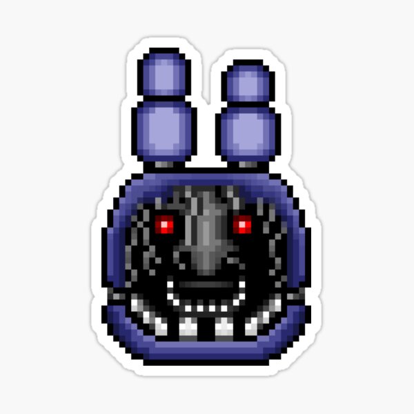 "Five Nights at Freddy's 2 - Pixel art - Faceless Bonnie" Sticker for ...