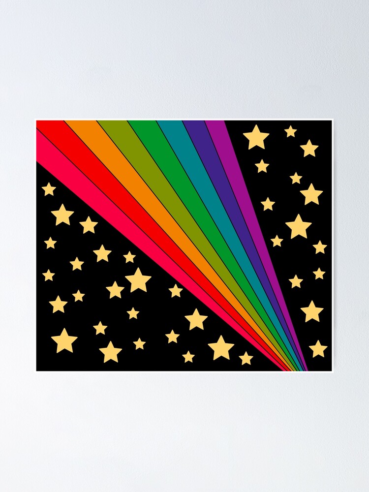 "Stars and rainbow " Poster for Sale by Audrey Herbertson | Redbubble