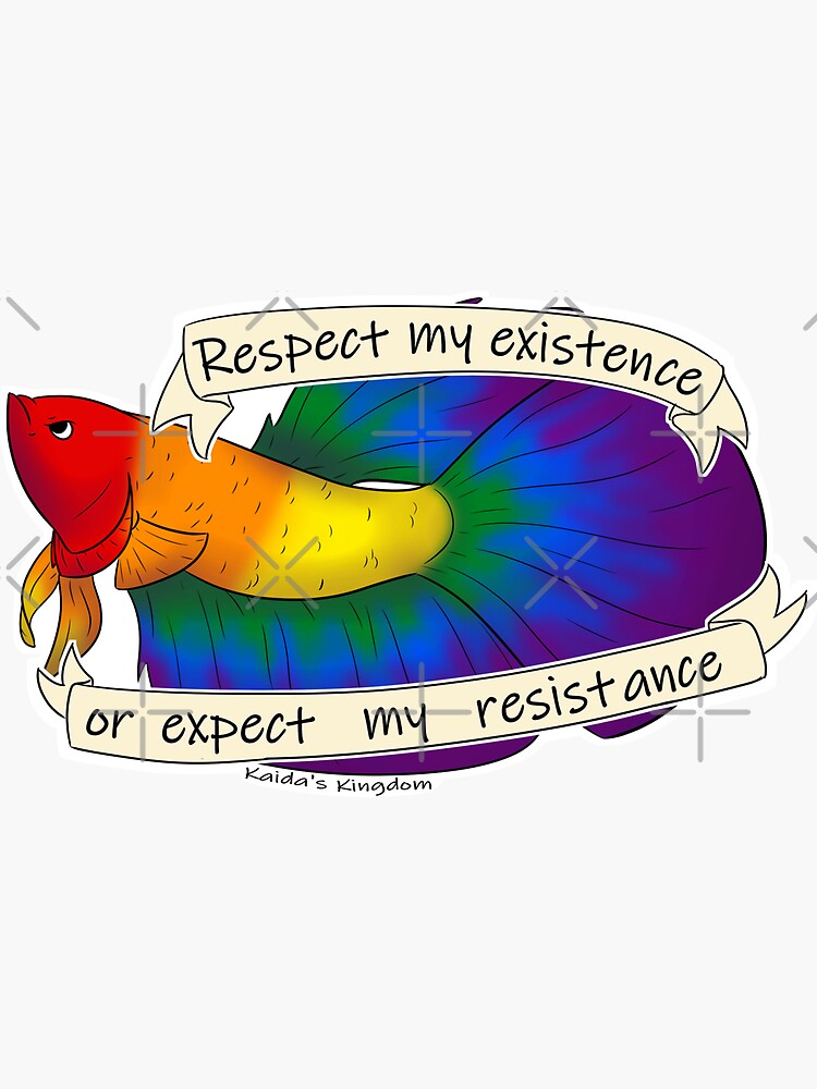 "Pride Betta | Rainbow Respect Edition" Sticker for Sale by ...