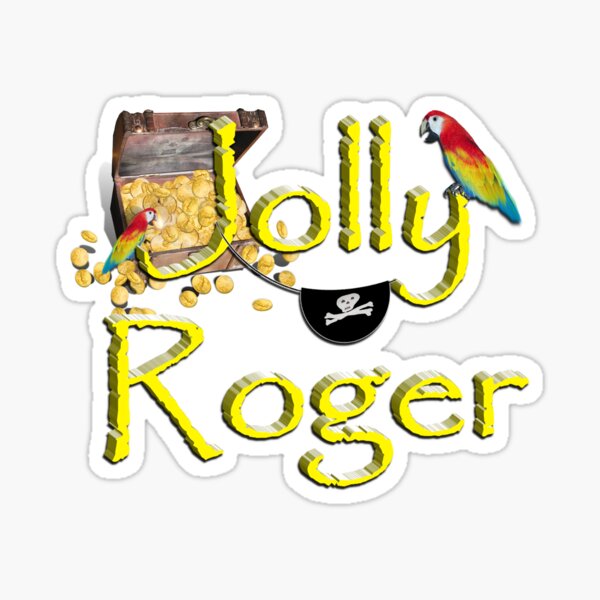 "Pirate Talk Text - Jolly Roger " Sticker for Sale by Gravityx9 | Redbubble