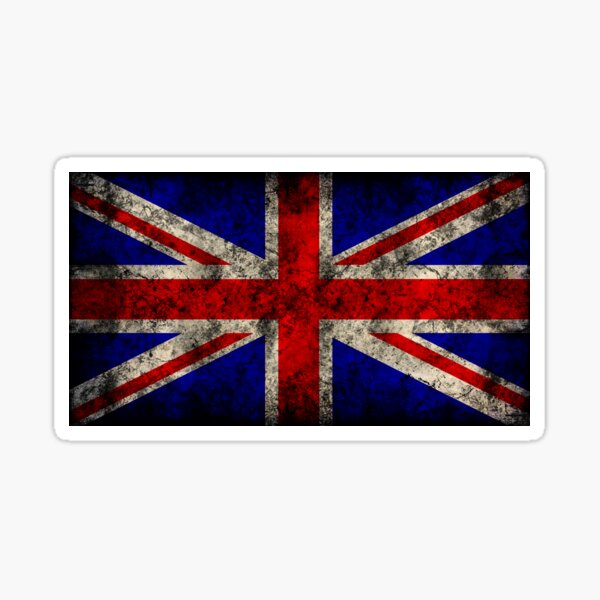 "Vintage Union Jack United Kingdom UK Flag" Sticker for Sale by ...