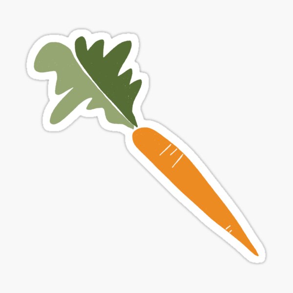 "Carrot." Sticker by BugMakes | Redbubble