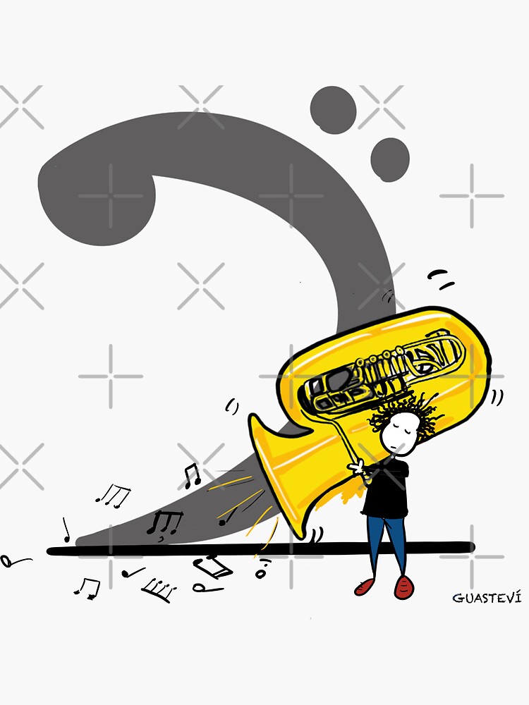 "Tuba life" Sticker by guastevi | Redbubble