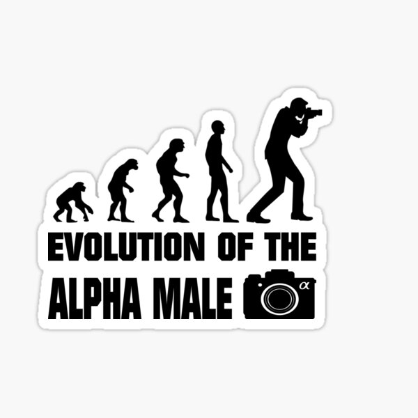 "Sony Alpha Photographer Evolution of the Alpha Male" Sticker by RS ...