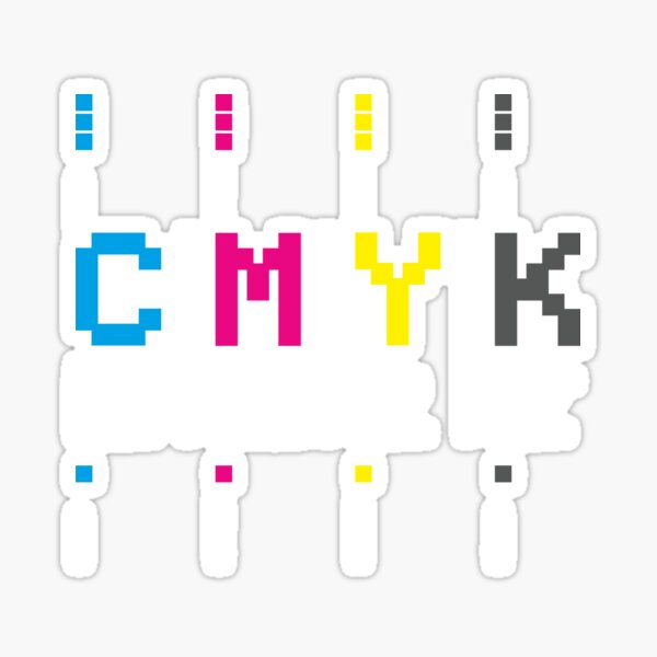 "CMYK Color Typography Typeface Prepress Graphic Design" Sticker for ...